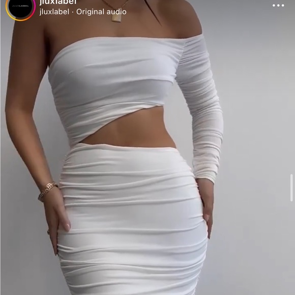 JLUXLABEL | Dresses | Jluxlabel One Sleeve Dress In Brown | Poshmark